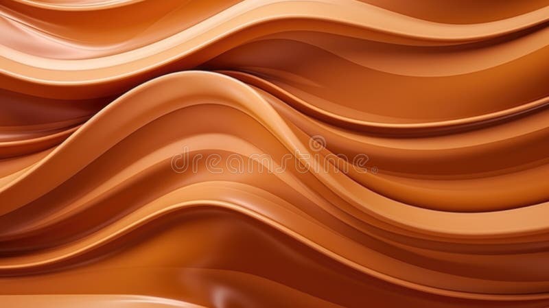 Abstract Brown Waves Background. Caramel, Coffee Blending Gradient Wavy ...