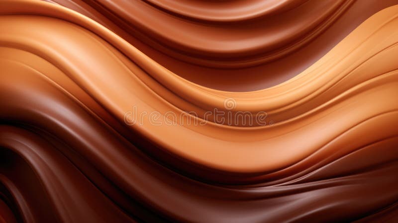 Abstract Brown Waves Background. Caramel, Coffee Blending Gradient Wavy ...