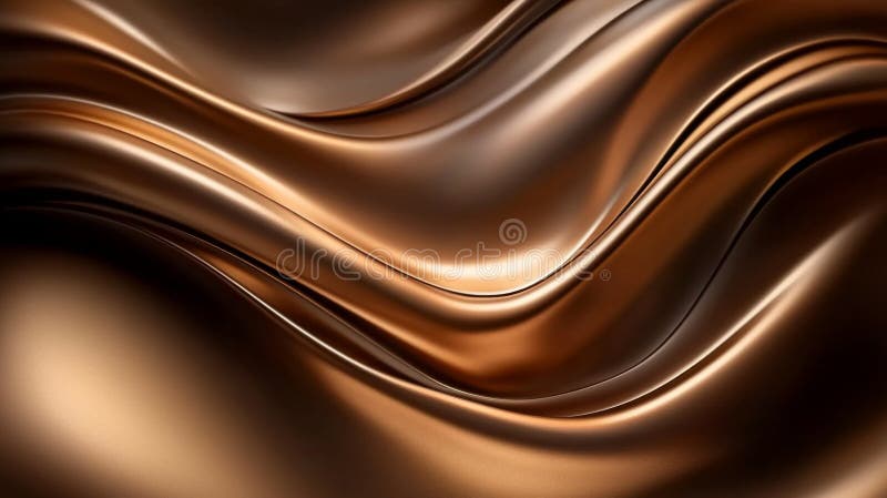 Abstract Brown Waves Flowing Smoothly Elegant Design Stock Illustration ...