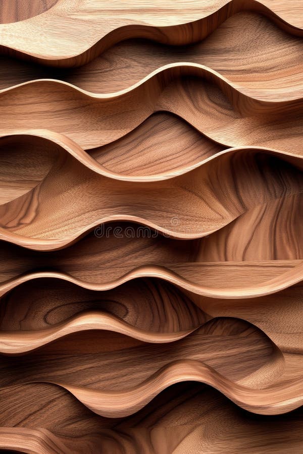Abstract Brown Wavy Wooden Texture Background Elegant Natural Pattern ...