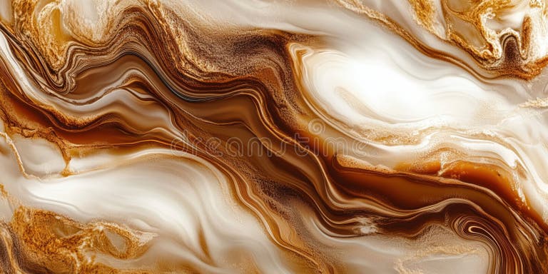 Abstract Brown and White Marble Texture with Flowing Patterns and ...