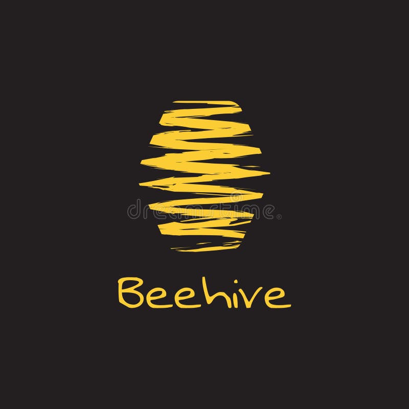 Abstract Beehive Logo Design Stock Vector - Illustration of cartoon ...