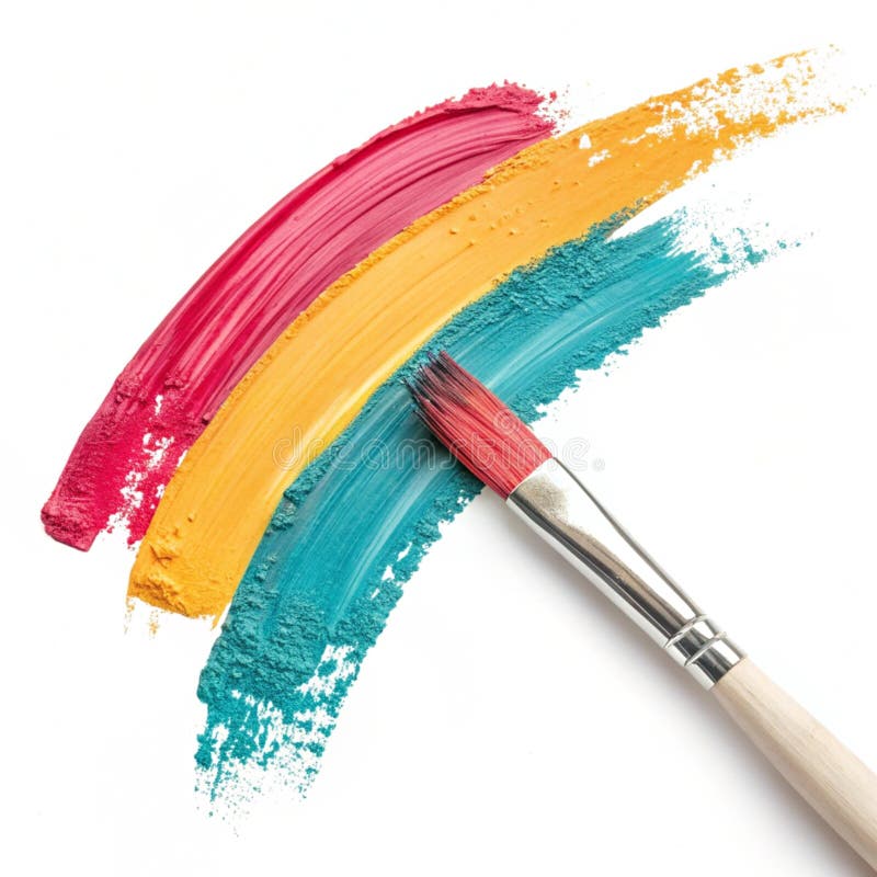 Abstract Brush Smears Vector Symbol Isolated on White Background Stock ...