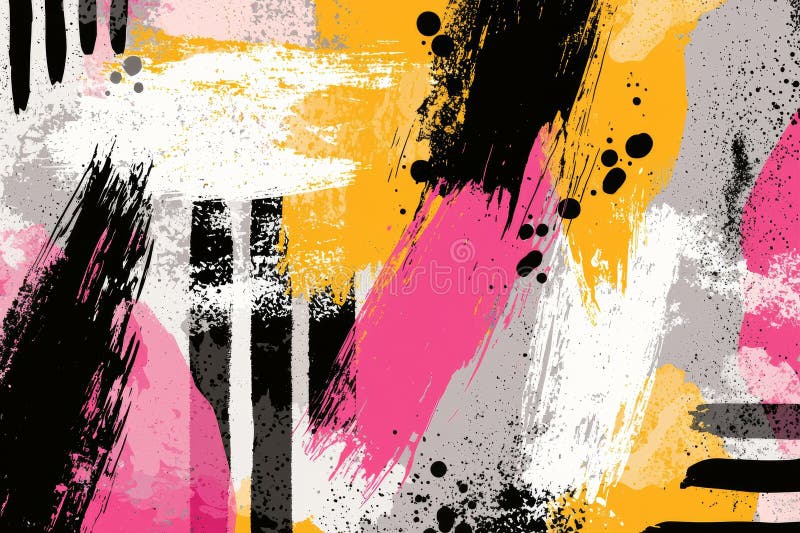 This Abstract Brush Stroke in Bold Colors Includes a Motivational Quote ...