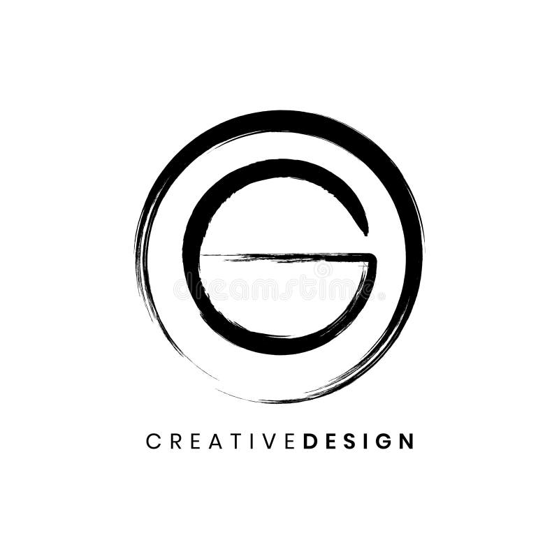 Abstract Brush Stroke Letter G Logo Design Vector Illustration Stock ...