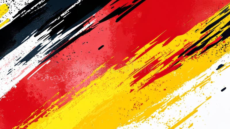 Abstract Brush Strokes - Bold Primary Color Strokes on a Muted ...