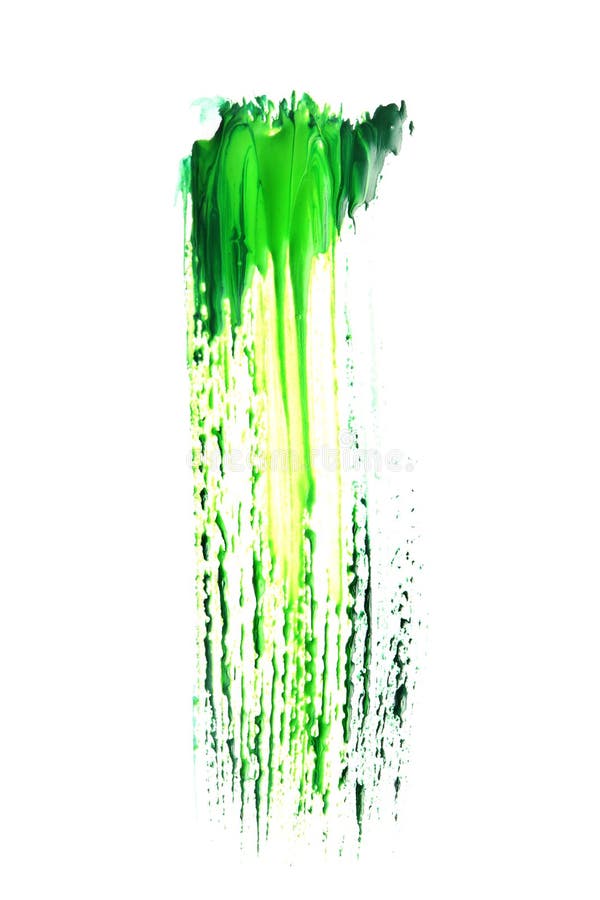 Abstract Brushstroke of Green Paint Stock Illustration - Illustration ...