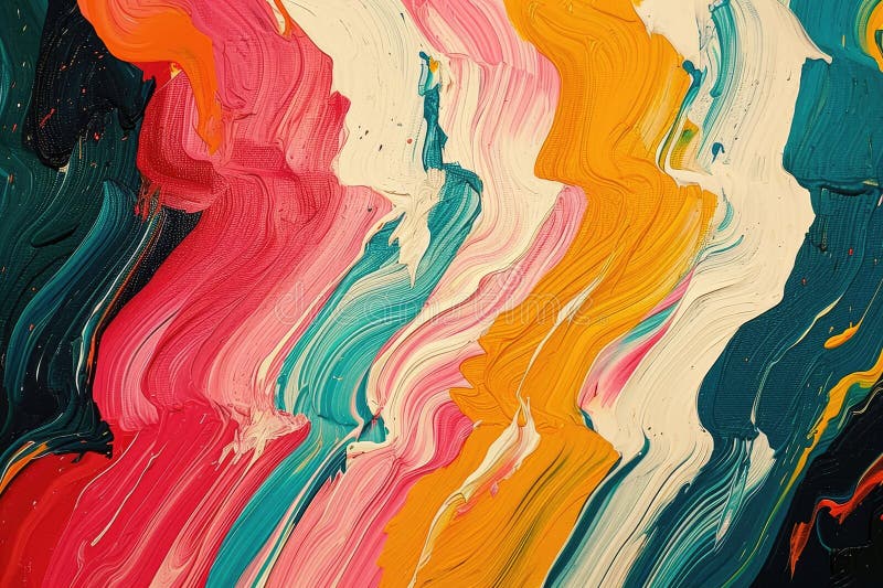 Abstract Brushstroke Symphony Stock Illustration - Illustration of ...