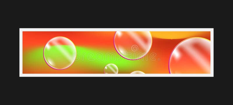 Abstract Bubble Blur Gradient Horizontal Banner Background Stock Vector ...