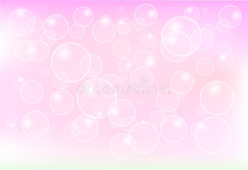 Abstract Bubble Floating on Pink Illustration Background Stock Vector ...
