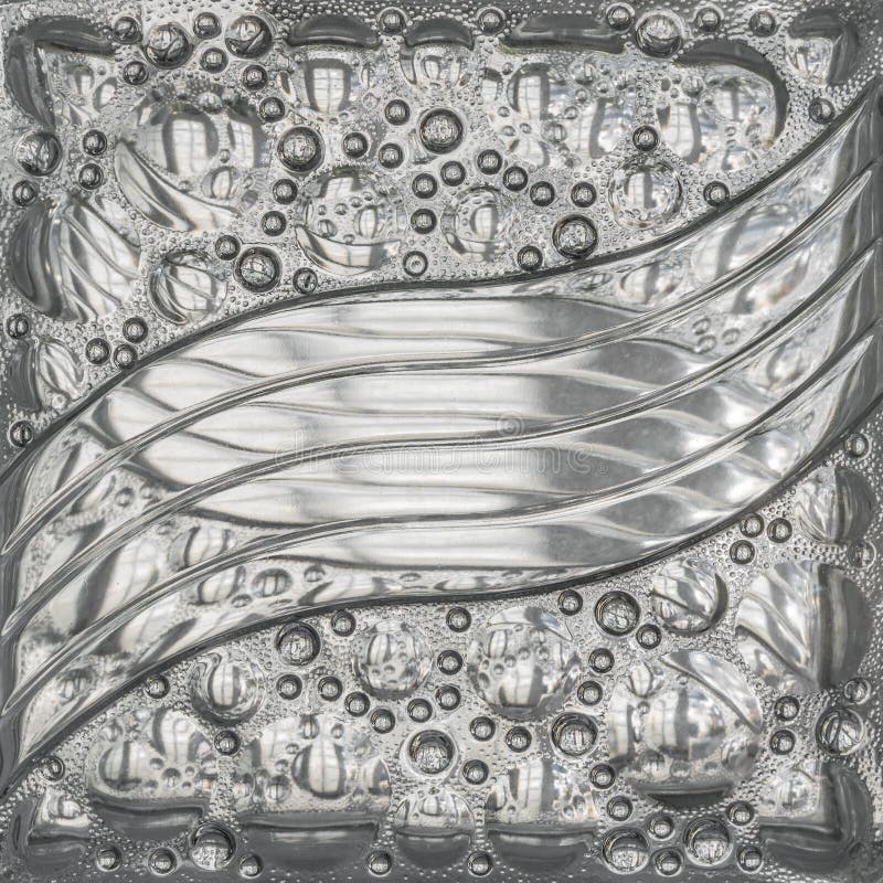Abstract Bubble and Wave Design on Glass Surface Stock Photo - Image of ...