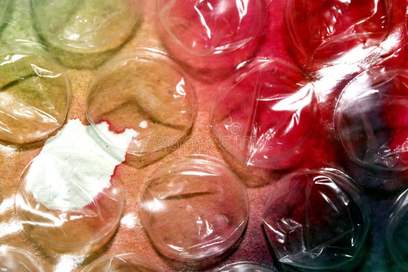 Abstract Bubble Wrap Colour Watercolour Rainbow Packaging Background ...
