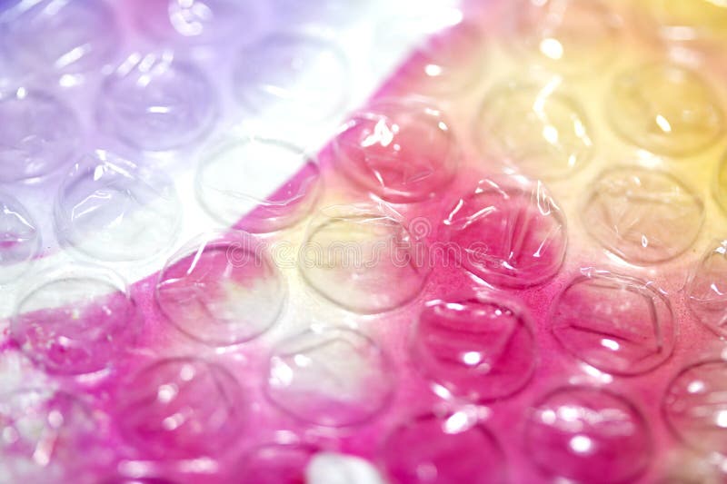 Abstract Bubble Wrap Colour Watercolour Rainbow Packaging Background ...