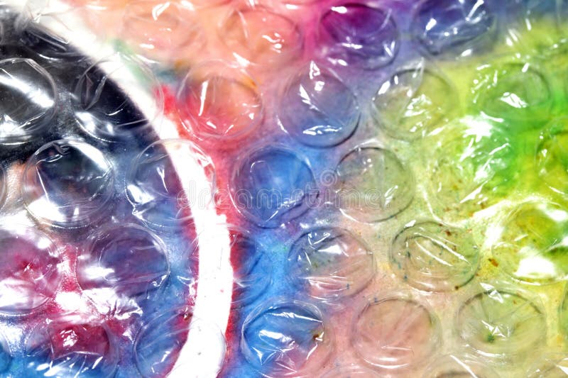 Abstract Bubble Wrap Colour Watercolour Rainbow Packaging Background ...