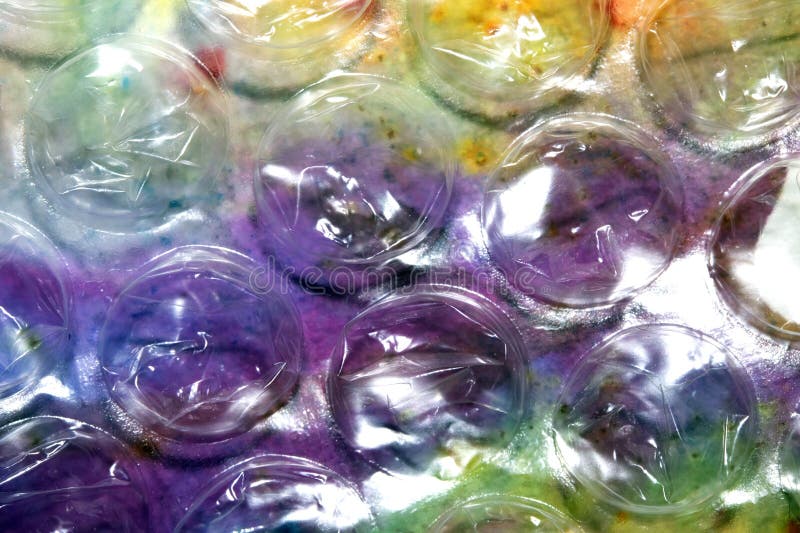 Abstract Bubble Wrap Colour Watercolour Rainbow Packaging Background ...