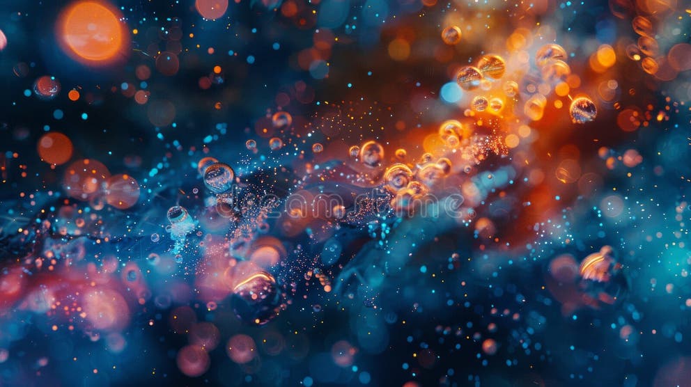 Abstract Bubbles Background: Ethereal Glow, Fluid Dynamics, Particle Motion, Dreamy Visuals ...