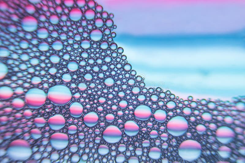 Abstract Bubbles Macro with Amazing Textures and Blue Stock Image ...