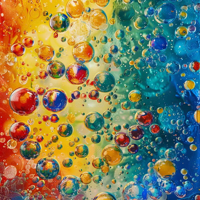 Abstract Bubbles Multi Colored Pattern Background Colorful Rainbow ...