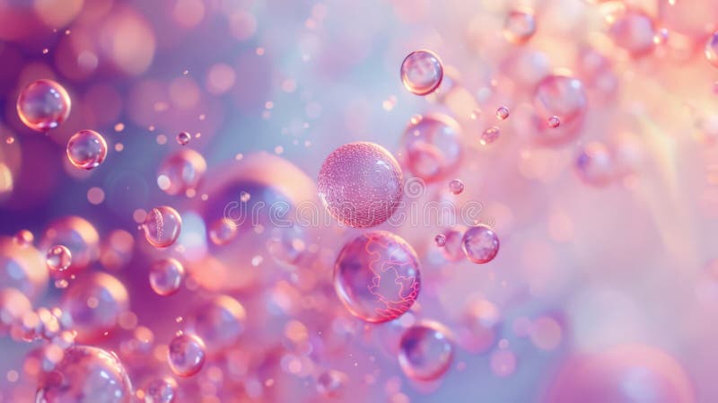 Abstract Bubbles in a Pink and Purple Gradient Background. Perfect for ...