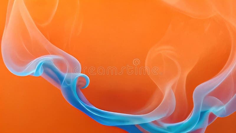Jet of Blue Smoke on an Orange Background. Stock Footage - Video of ...