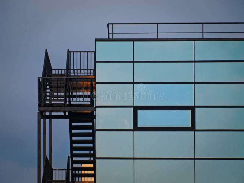 Office Building Fire Escape Stock Image - Image of fire, windows: 10516593