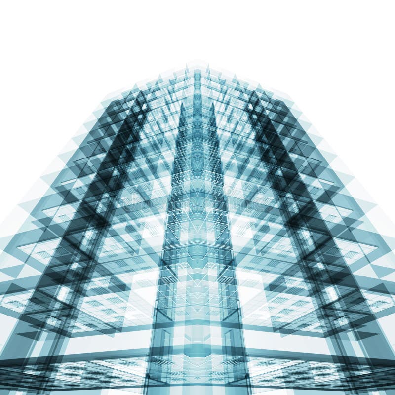 Abstract Building Concept. 3d Rendering Stock Illustration ...
