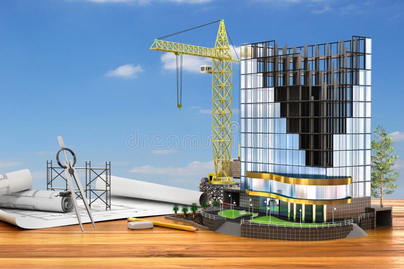 Abstract of Building Development Concept. Stock Illustration ...
