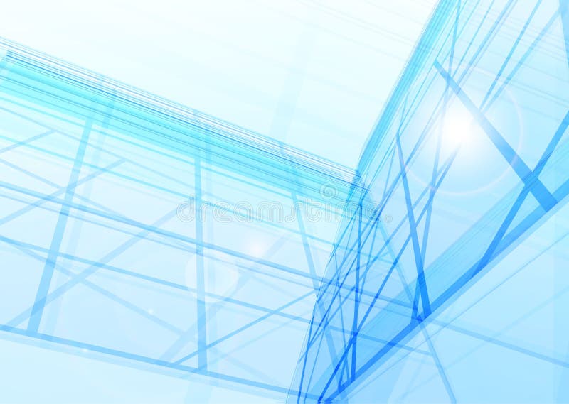 Abstract Building from the Lines Stock Vector - Illustration of corner ...