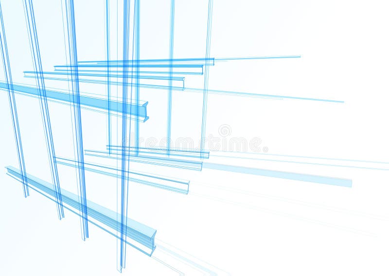 Abstract Building from the Lines Stock Vector - Illustration of corner ...