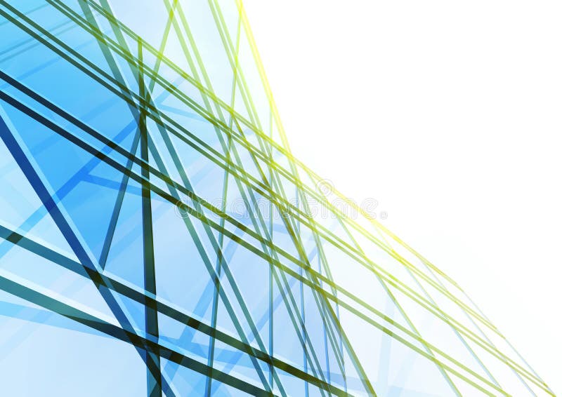 Abstract Building from the Lines Stock Illustration - Illustration of ...