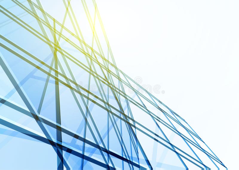 Abstract Building from the Lines Stock Vector - Illustration of corner ...