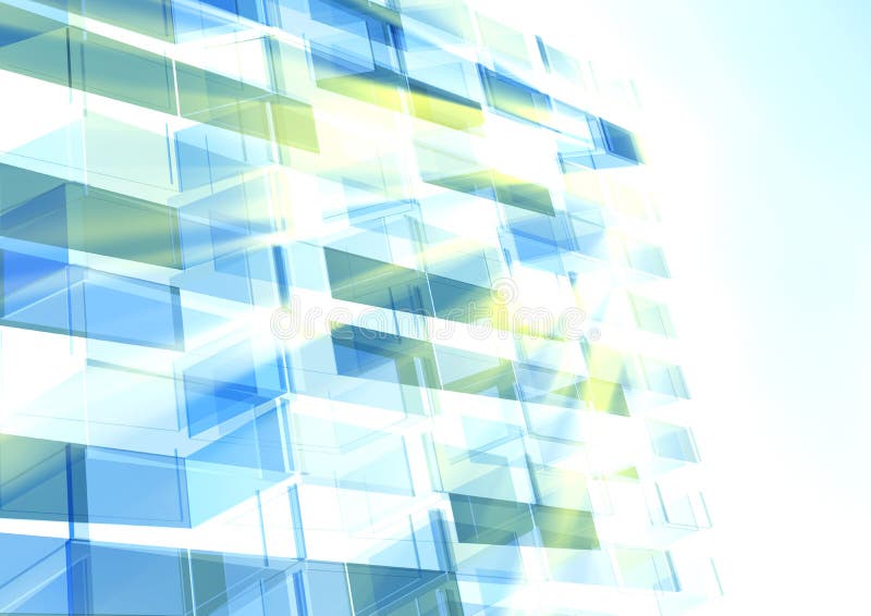 Abstract Building from the Lines Stock Vector - Illustration of corner ...