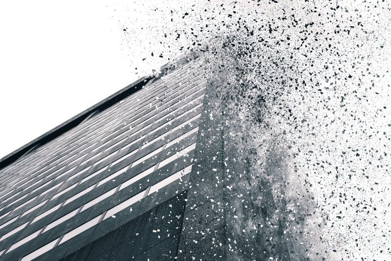 Abstract Building Simulated Explosion Stock Photo - Image of details ...