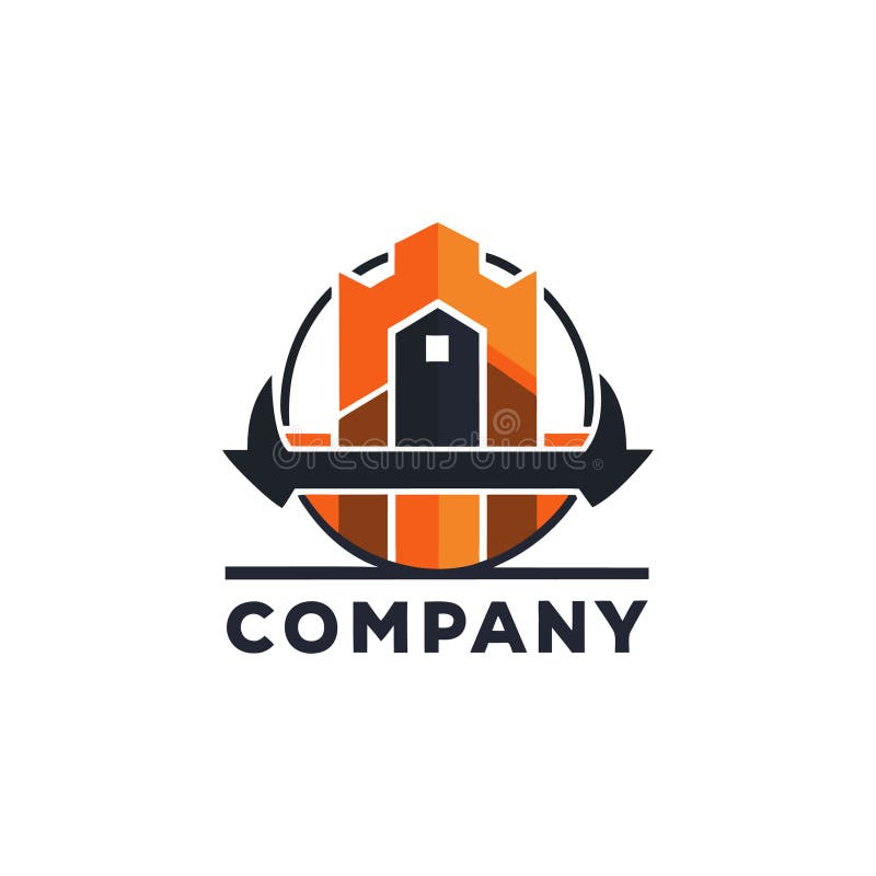 Abstract Construction Company Logo with Circular Frame Concept Stock ...