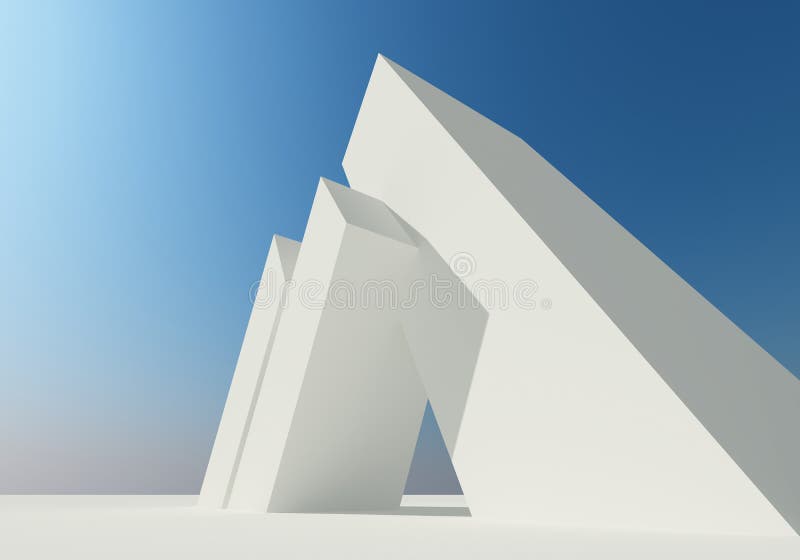 Abstract Building of White Structure Stock Illustration - Illustration ...