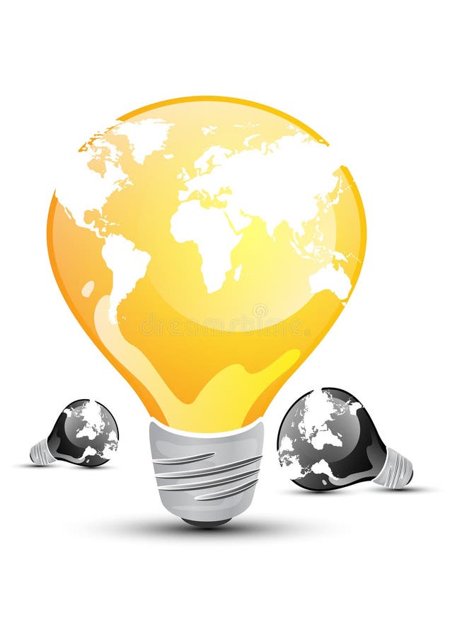 Abstract Bulb Lamp Cloud Icon Stock Vector - Illustration of chart ...