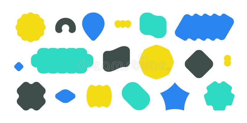 Abstract Bulb Shapes. Basic Geometric Round Figure, Primitive Bold ...