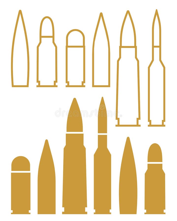 Abstract Bullet. Outline stock vector. Illustration of silhouette ...