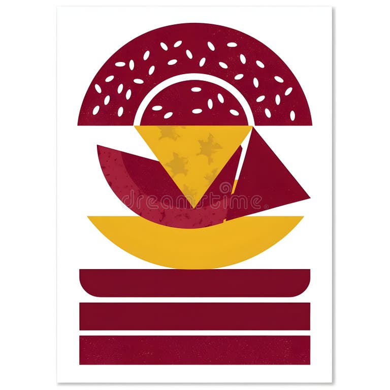 Abstract Burger stock illustration. Illustration of fries - 339087258
