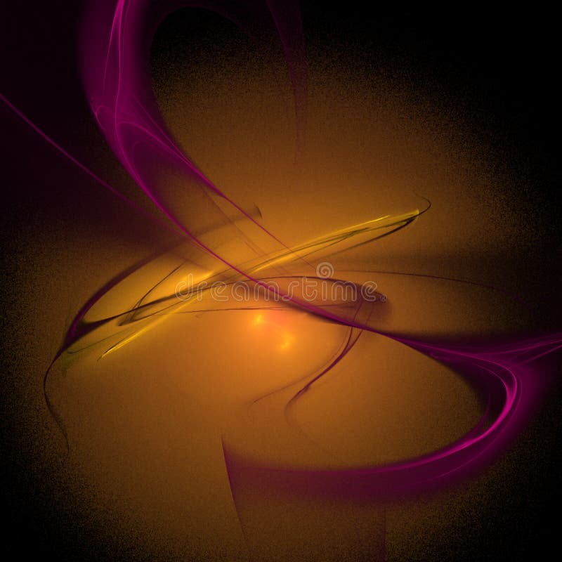 Abstract Burgundy and Yellow Pattern on a Black Background, Design ...