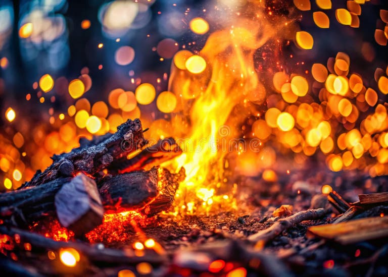 Abstract Burning Bokeh Background Stunning Visual Effect for Design ...