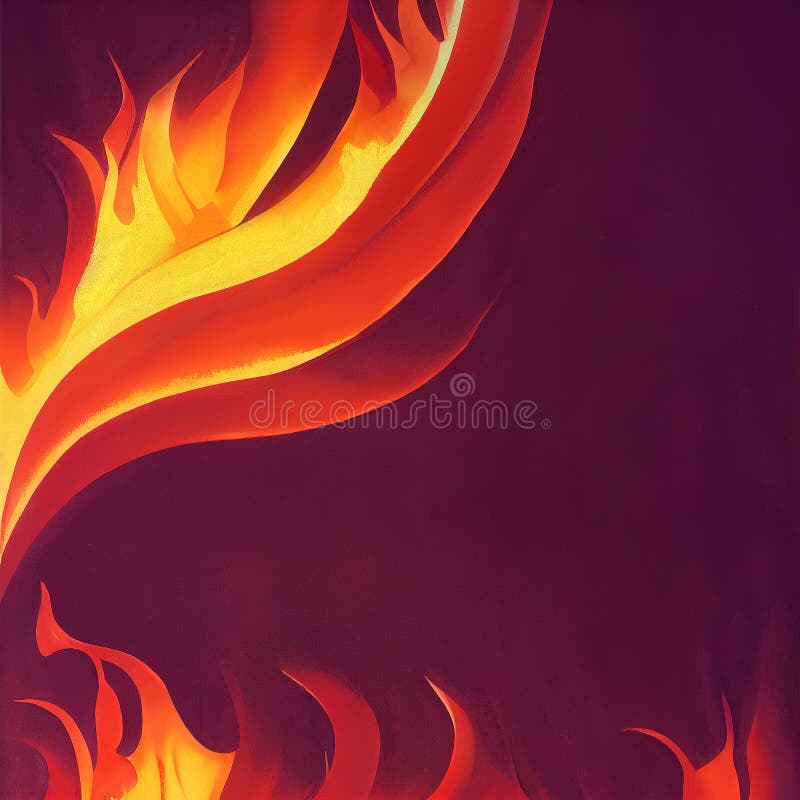Abstract Burning Flame Illustration, Pattern Style, Ai Generated Image ...