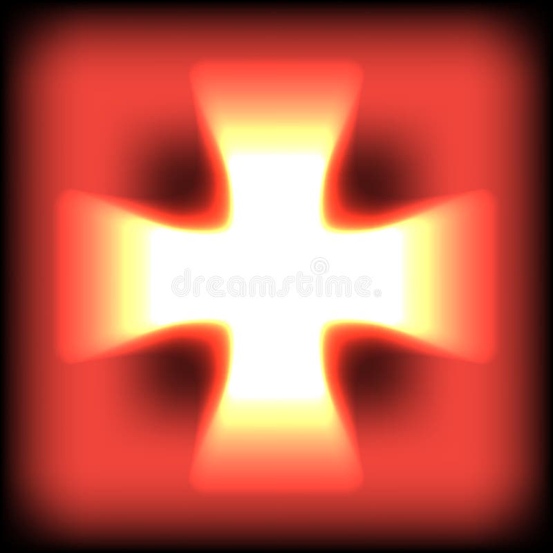 Abstract Burning Orange Glow Cross. Vector Stock Vector - Illustration ...