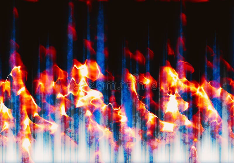 Abstract Burning Flames Background Stock Illustration - Illustration of ...