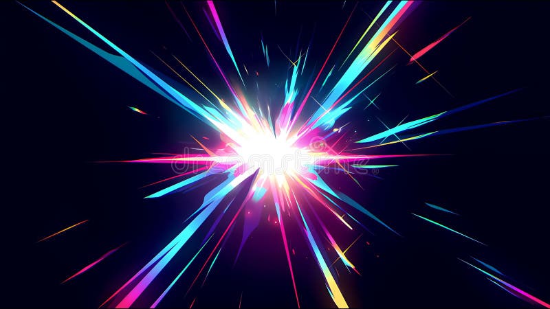 Abstract of Burst Beam Light Effect Simulates a Sudden Burst of Light ...