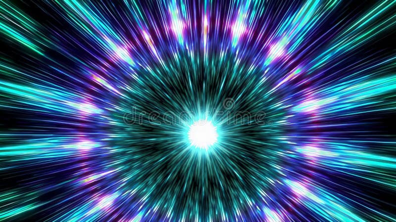 Abstract Burst of Colorful Light Rays with Starry Effect, Futuristic ...
