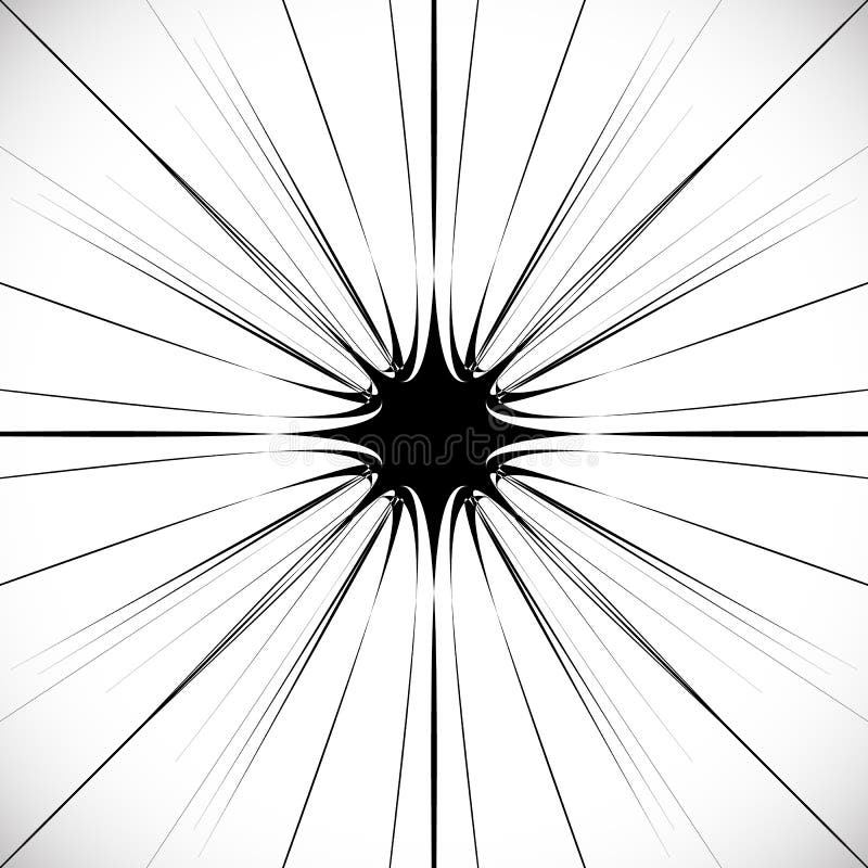 Abstract Burst Element in Clipping Mask. Radial, Radiating Lines Stock ...