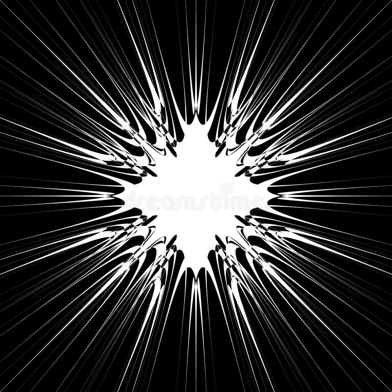 Abstract Burst Element in Clipping Mask. Radial, Radiating Lines Stock ...