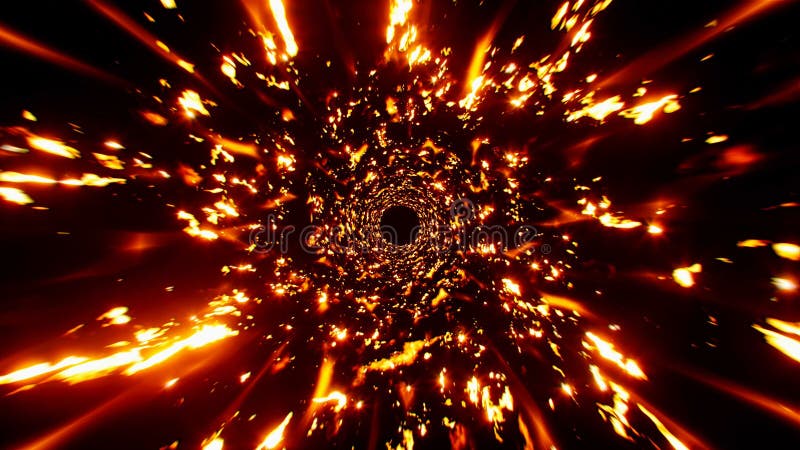 Abstract Burst and Sparkling Fire Background Stock Illustration ...