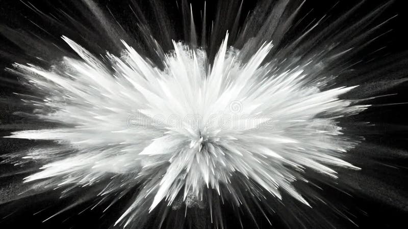 Abstract Burst of White Radiating from a Central Point on a Black ...